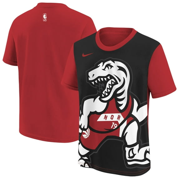 Youth Nike Red/Black Toronto Raptors 2025/26 City Edition Max90 T-Shirt ...