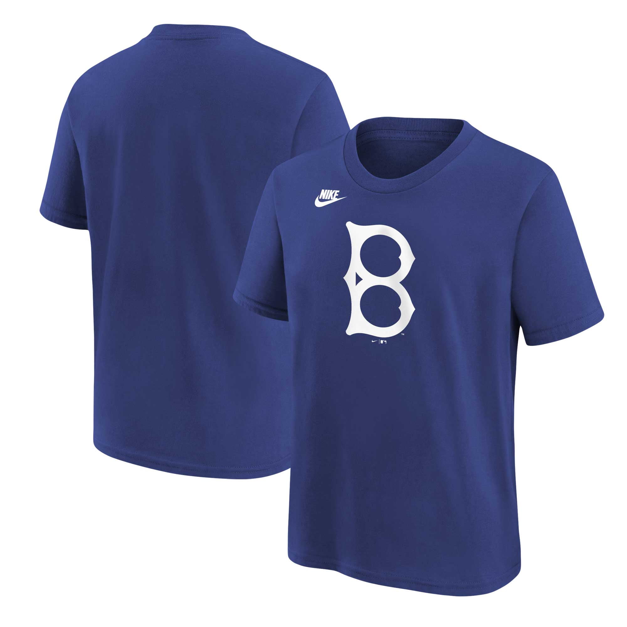 Youth Nike Royal Brooklyn Dodgers Cooperstown Collection Team Logo T ...