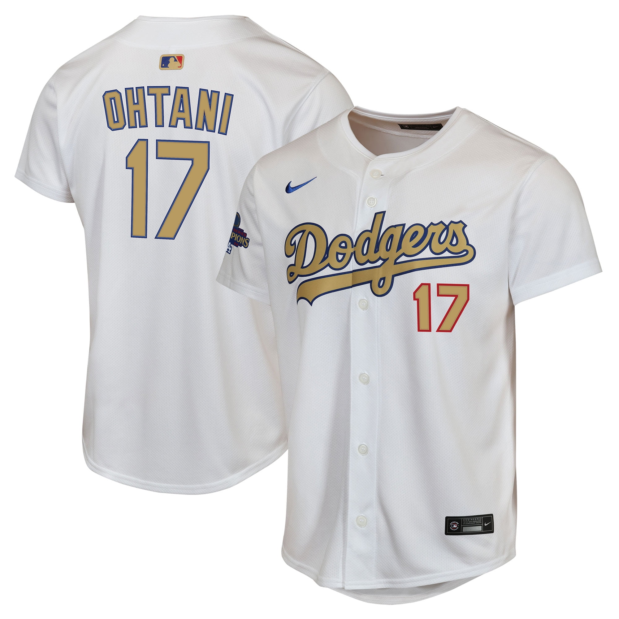Youth Nike Shohei Ohtani White Los Angeles Dodgers 2025 Gold Collection ...