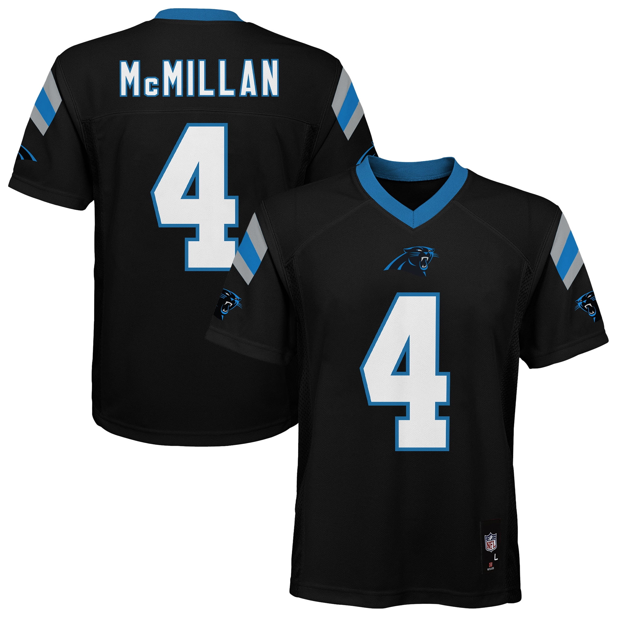 Youth Nike Tetairoa McMillan Black Carolina Panthers Replica Player ...