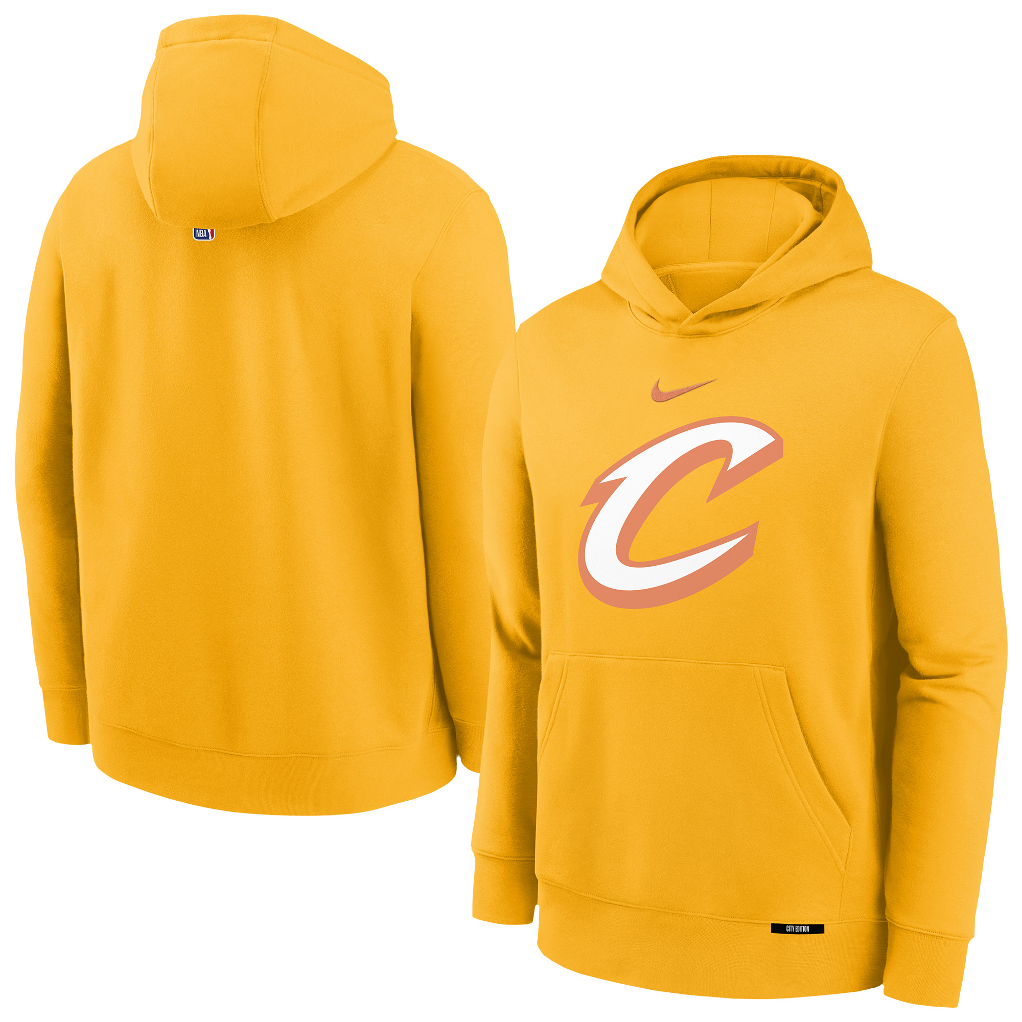 Youth Nike Yellow Cleveland Cavaliers 2025/26 City Edition Club Fleece ...