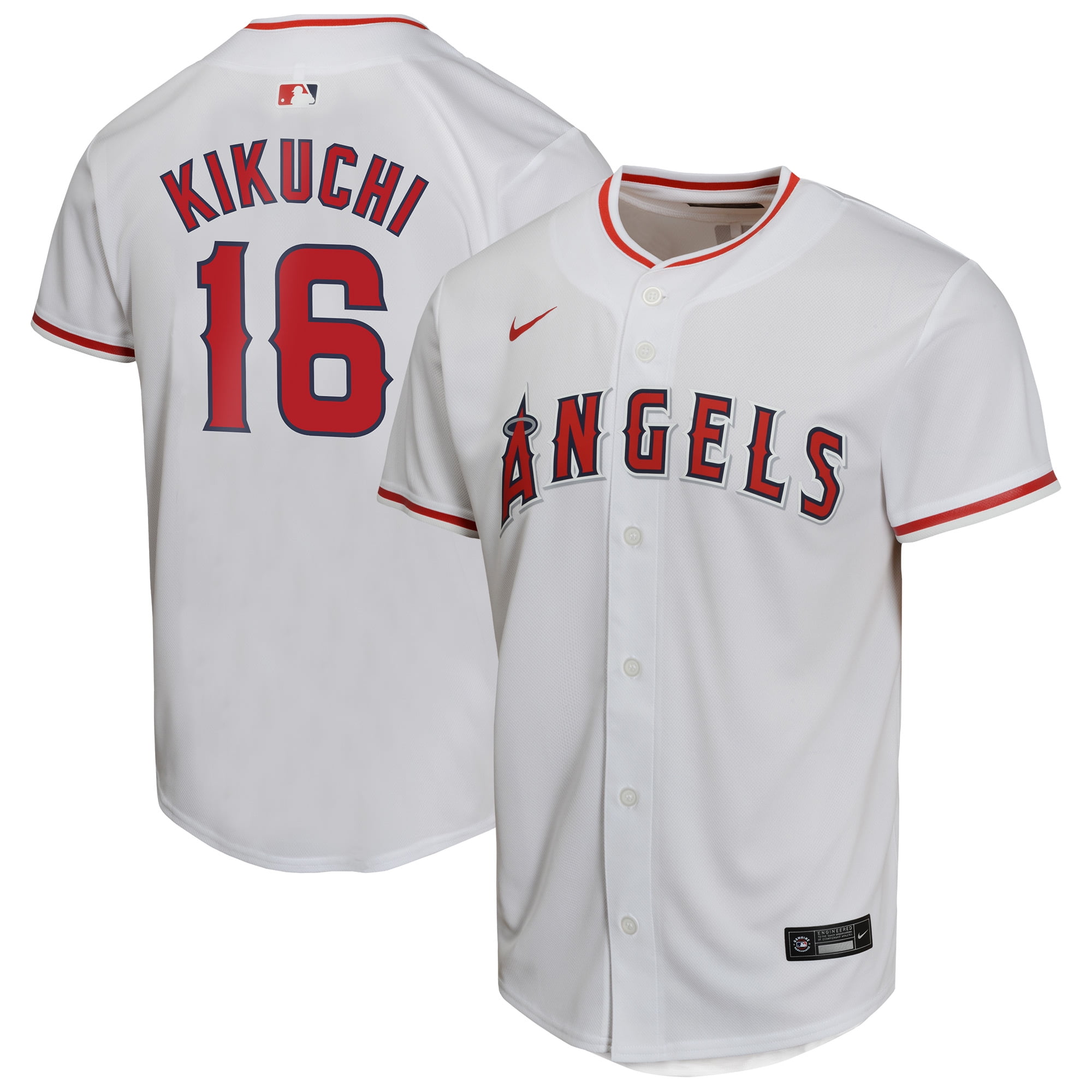 Youth-Nike Yusei Kikuchi White Los Angeles Angels Home Game Player ...