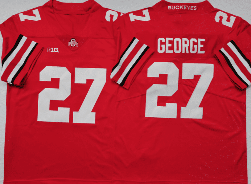 Youth_Ohio_State_Buckeyes_Red_GEORGE_#27 College_Football_Jersey_Medium ...