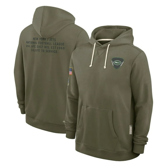 Youth Olive New_York 2 2025 Salute to Service Sideline Standard Hoodie ...