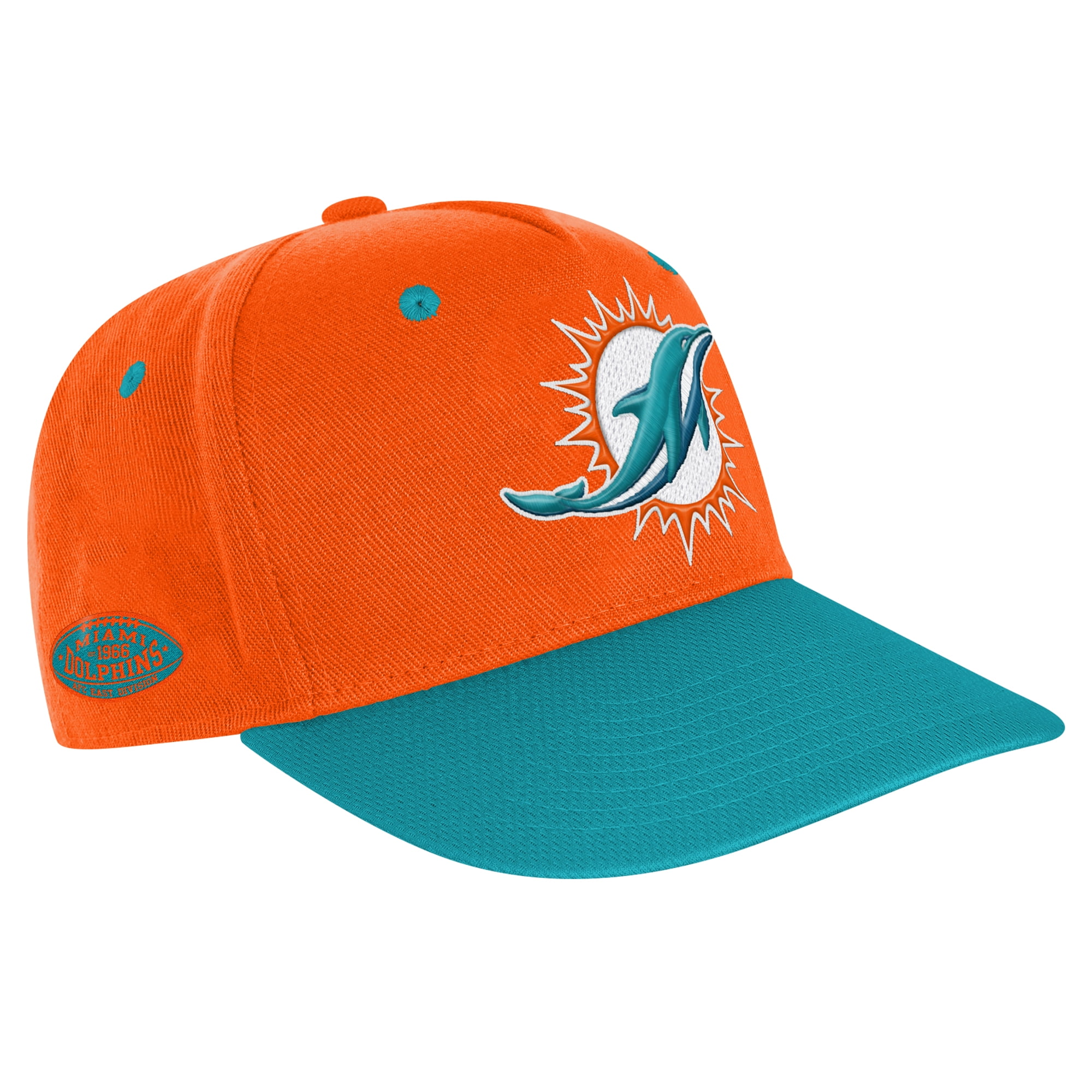 Youth Orange/Aqua Miami Dolphins Pro-Sport Precurved Structured ...