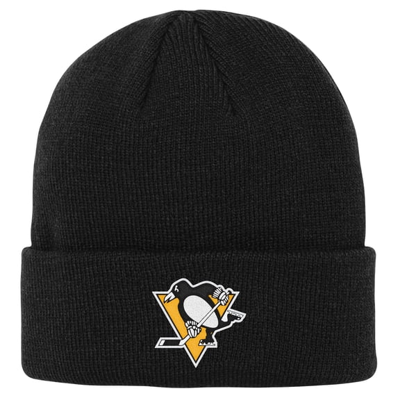 Youth Outerstuff Black Pittsburgh Penguins 2.0 Essential Cuffed Knit ...