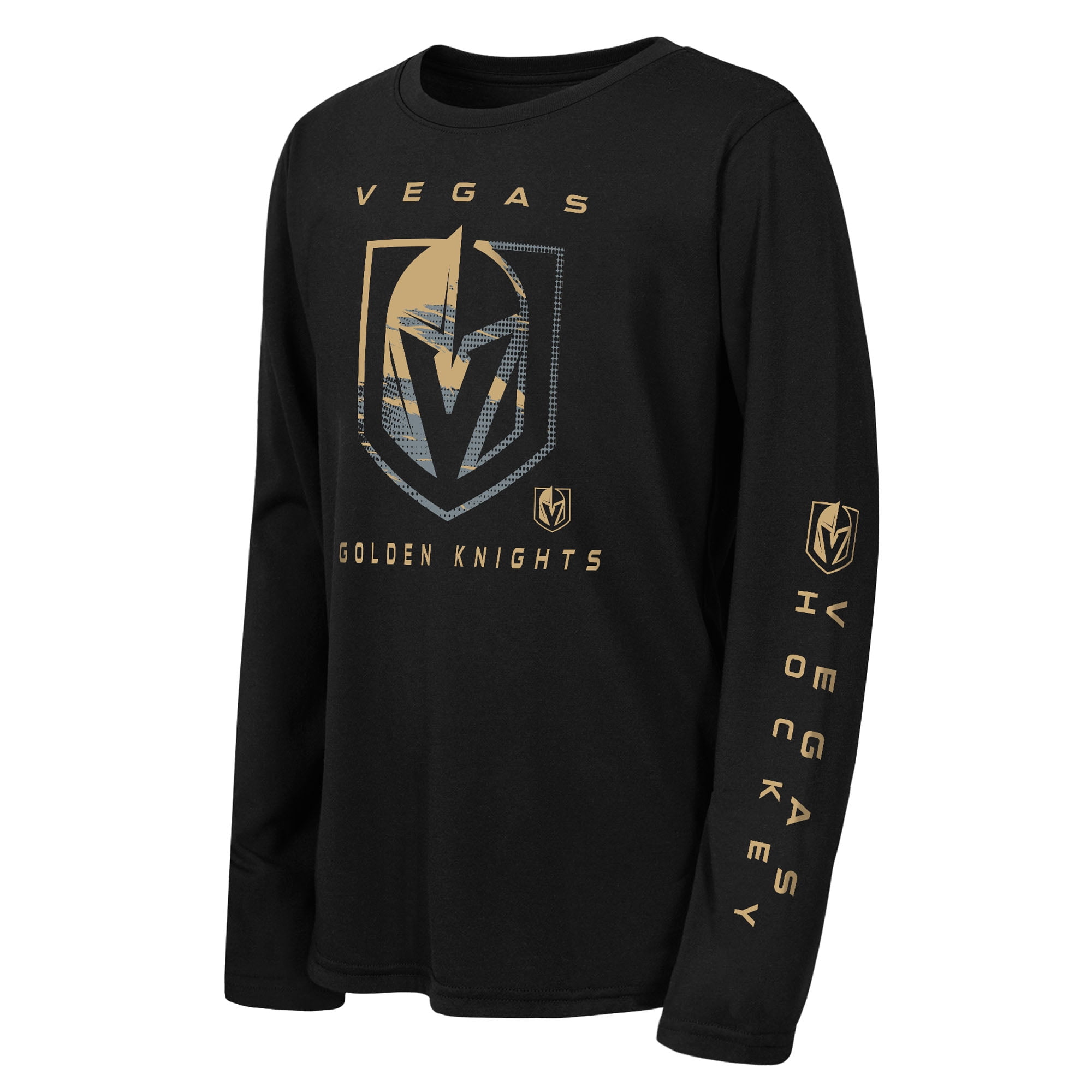 Youth Outerstuff Black Vegas Golden Knights Seize the Win Long Sleeve T ...