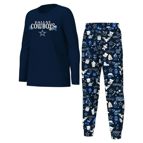 Youth Outerstuff Navy Dallas Cowboys Chestnut Holiday Sleep Set ...