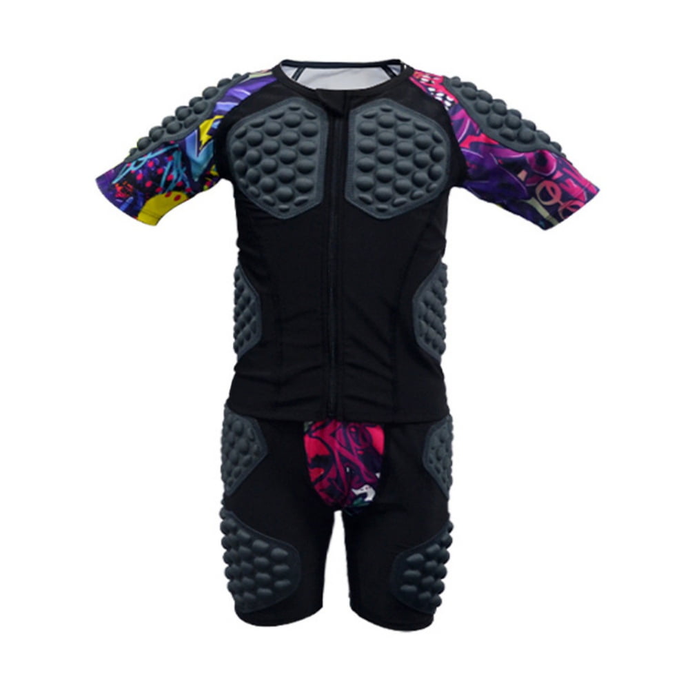 Youth Padded Compression Shirt + Short Padded Football Shirt Protector ...