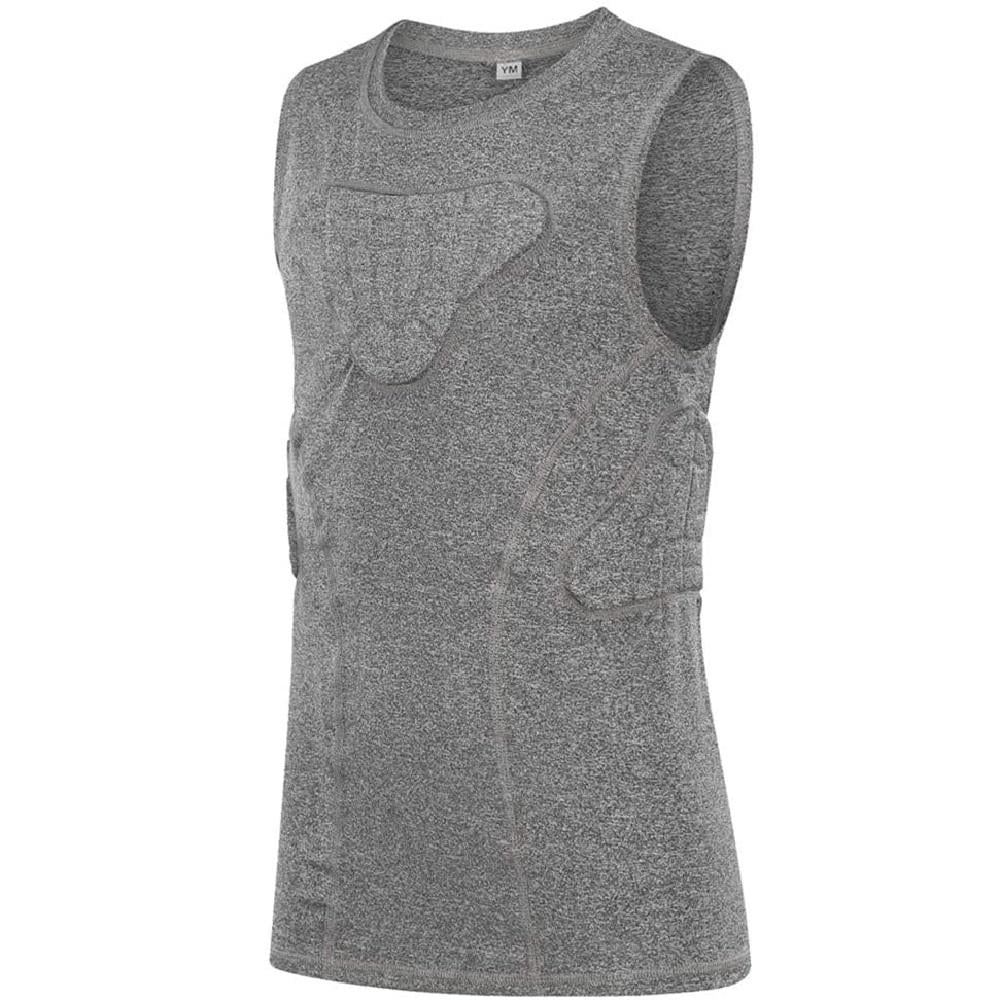 Youth Padded Compression Shirt Vest Chest Rib Protector for Rugby ...