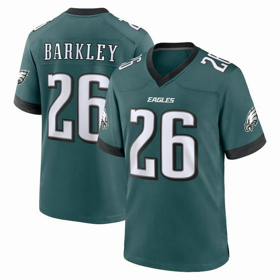Youth Philadelphia Barkley 26 Green Sports Player Game Stitched Name ...