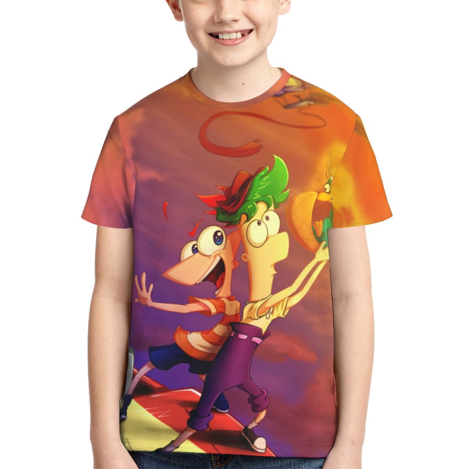 Youth Phineas And Ferb T Shirts 3D Printed Short Sleeve Tee Shirt for ...