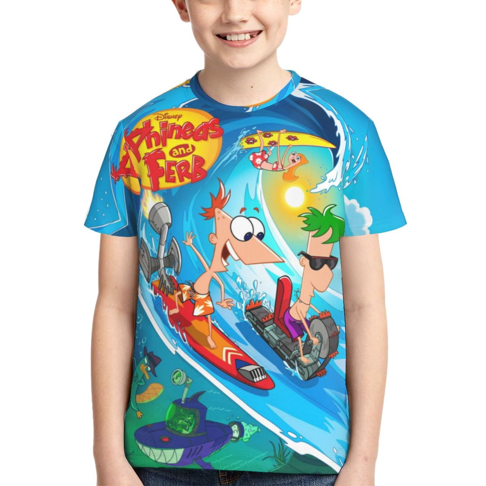 Youth Phineas And Ferb T Shirts 3D Printed Short Sleeve Tee Shirt for ...