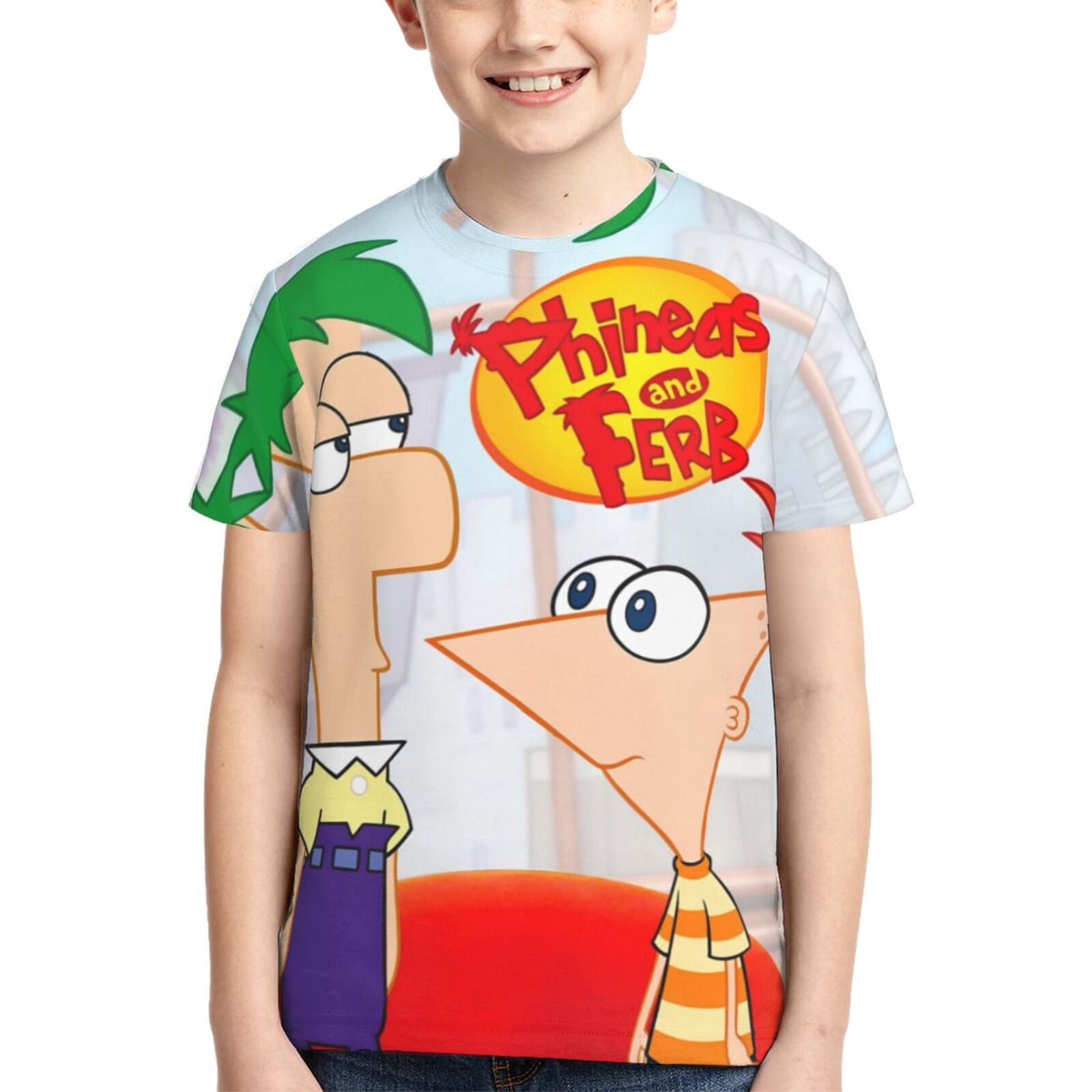 Youth Phineas And Ferb T Shirts 3D Printed Short Sleeve Tee Shirt for ...