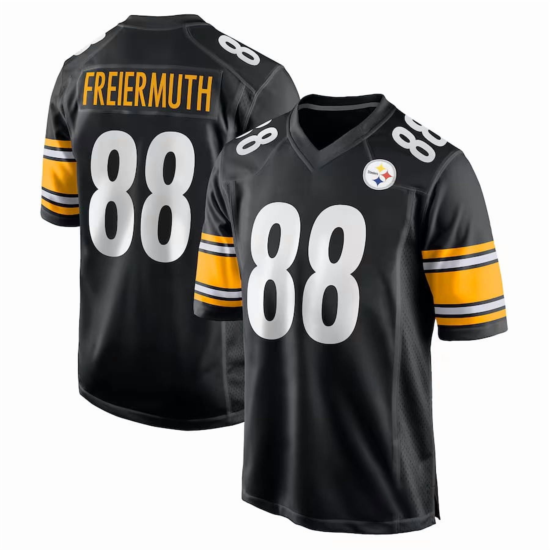 Youth Pittsburgh Freiermuth 88 Black Sports Player Game Stitched Name ...