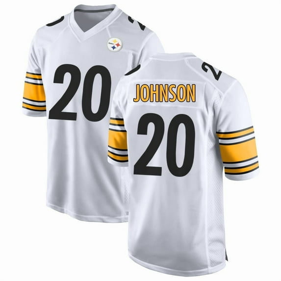 Youth Pittsburgh Johnson 20 White Sports Player Game Stitched Name ...