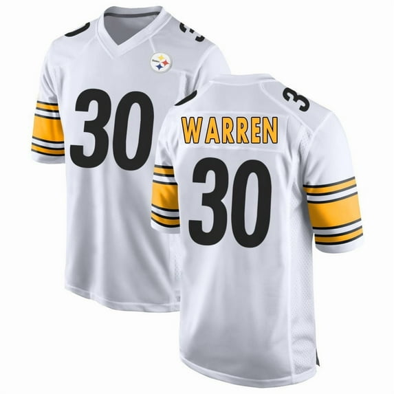 Youth Pittsburgh Warren 30 White Sports Player Game Stitched Name ...