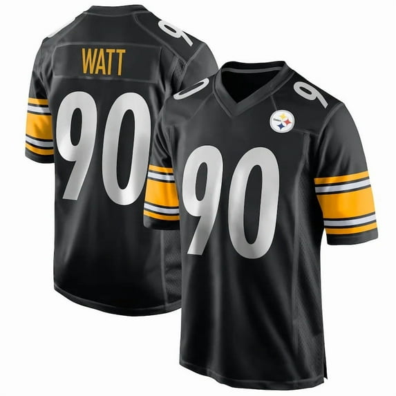 Youth Pittsburgh Watt 90 Black Sports Player Game Stitched Name Number ...