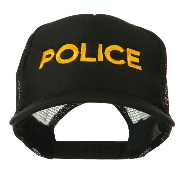 Youth Police Embroidered Foam Mesh Back Cap - Black OSFM - Walmart.com