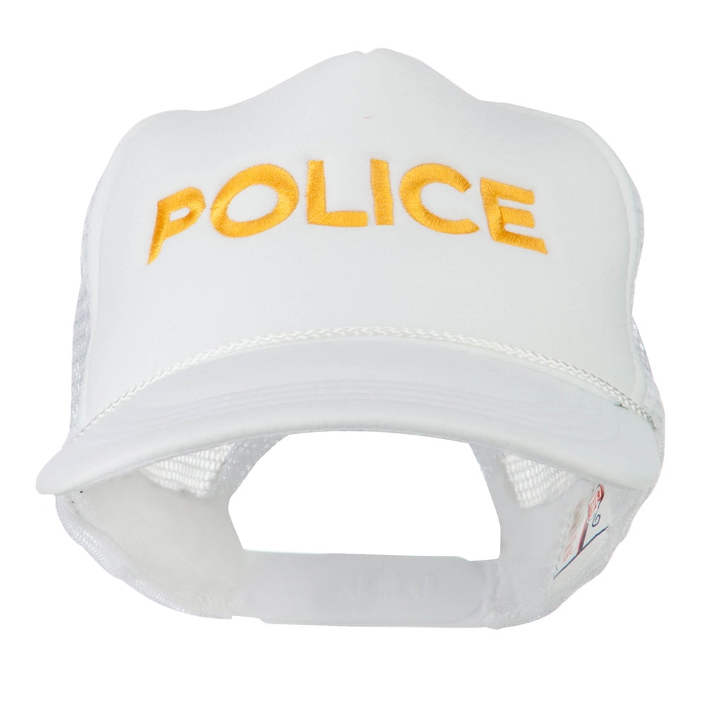 Youth Police Embroidered Foam Mesh Back Cap - White OSFM - Walmart.com