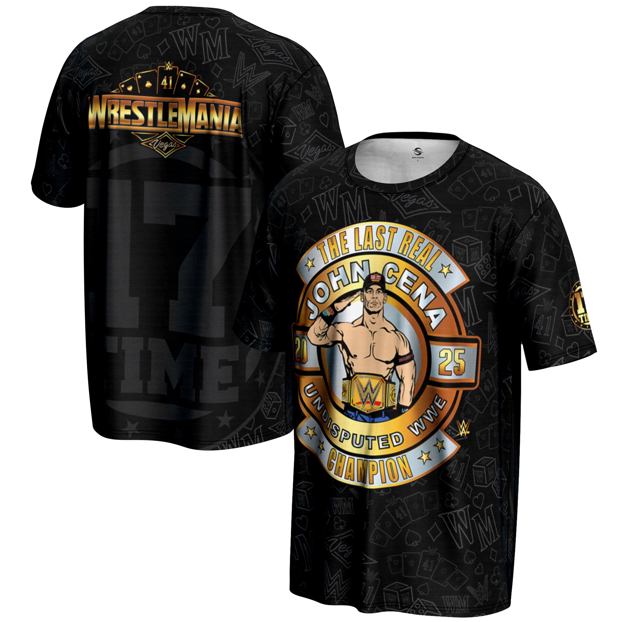 Youth ProSphere Black John Cena WrestleMania 41 Winner T-Shirt ...