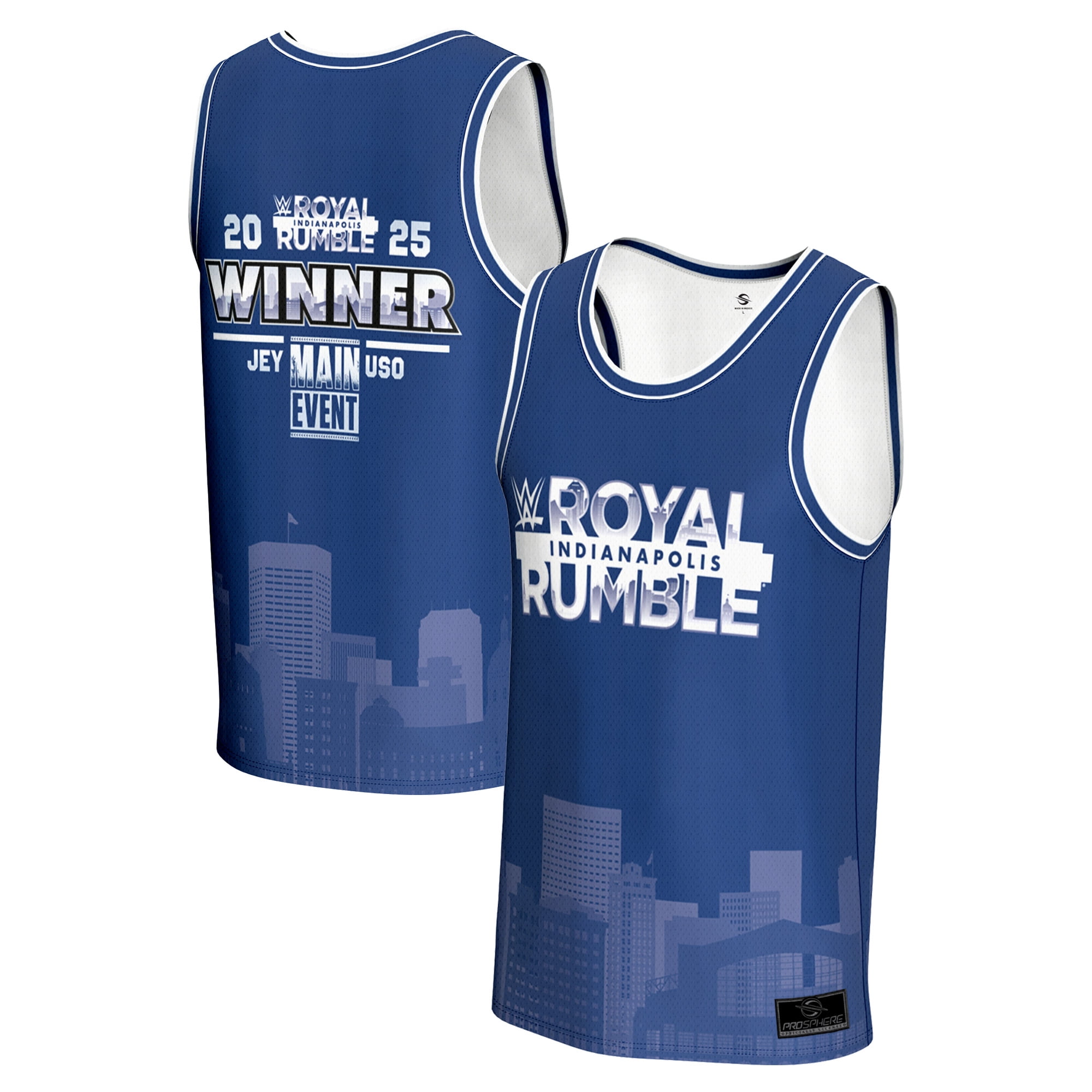 Youth ProSphere Blue Jey Uso Royal Rumble 2025 Winner Basketball Jersey ...