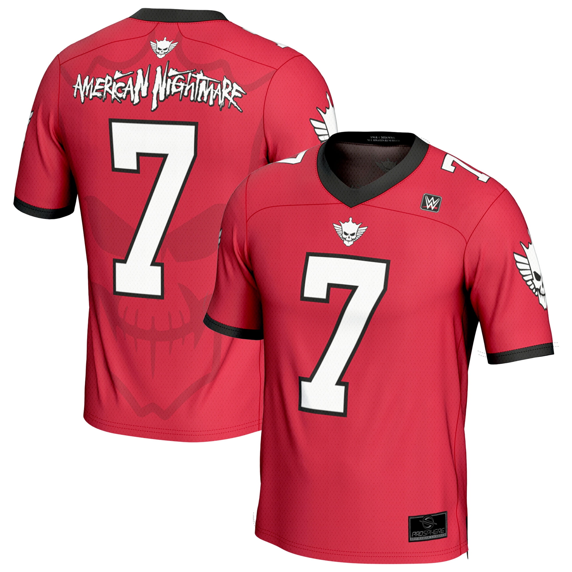 Youth ProSphere Red Cody Rhodes Bad Blood 2024 Fashion Football Jersey ...