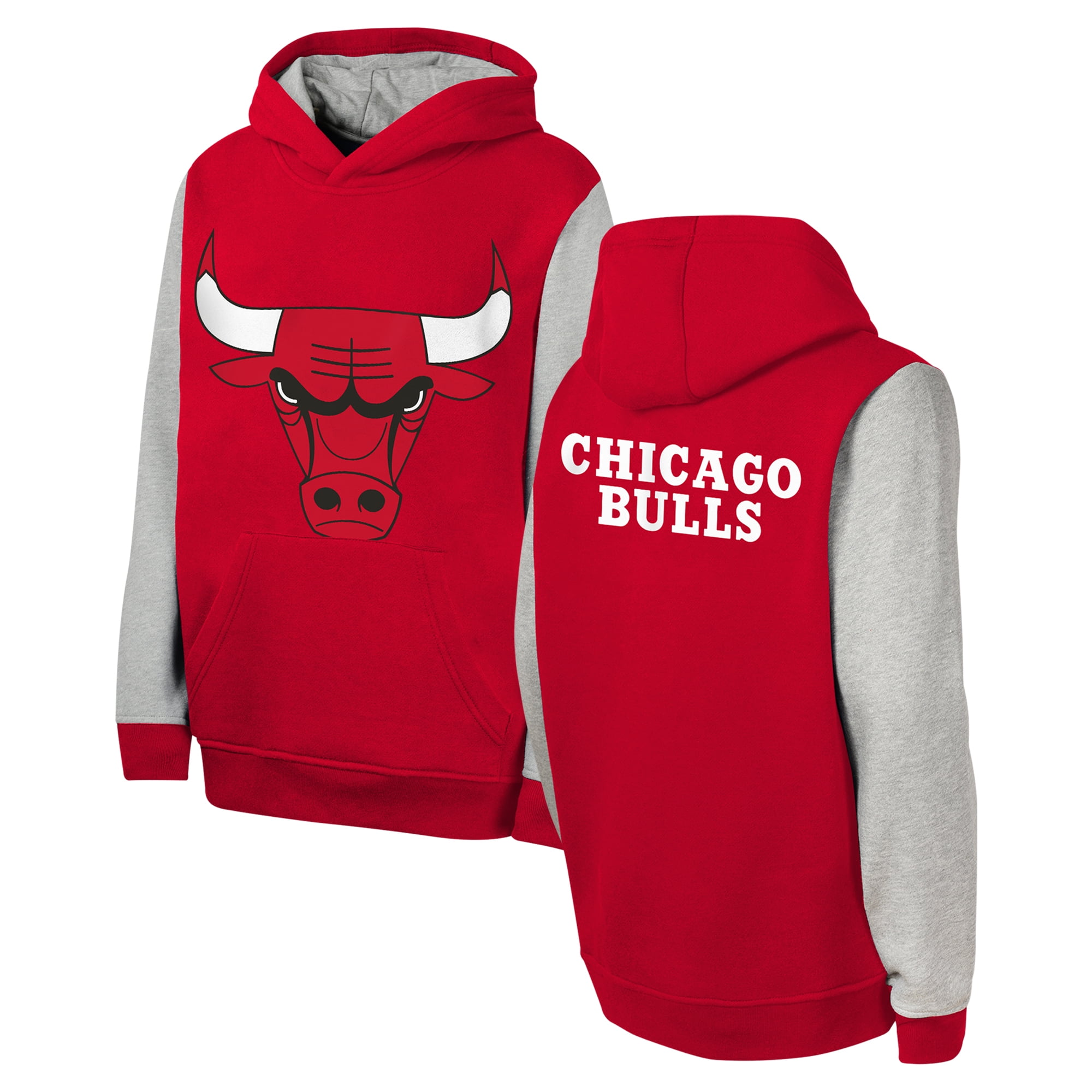 Youth Red Chicago Bulls Fair Catch-Fleece Pullover Hoodie - Walmart.com