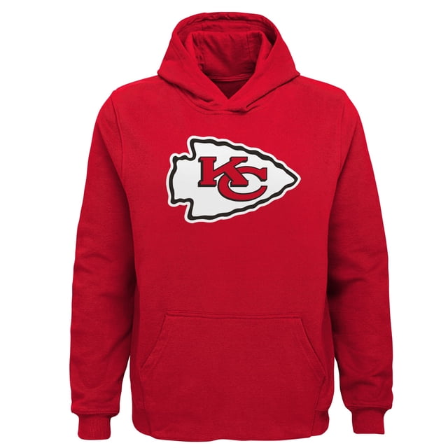 Youth Red Kansas City Chiefs Team Logo Pullover Hoodie - Walmart.com