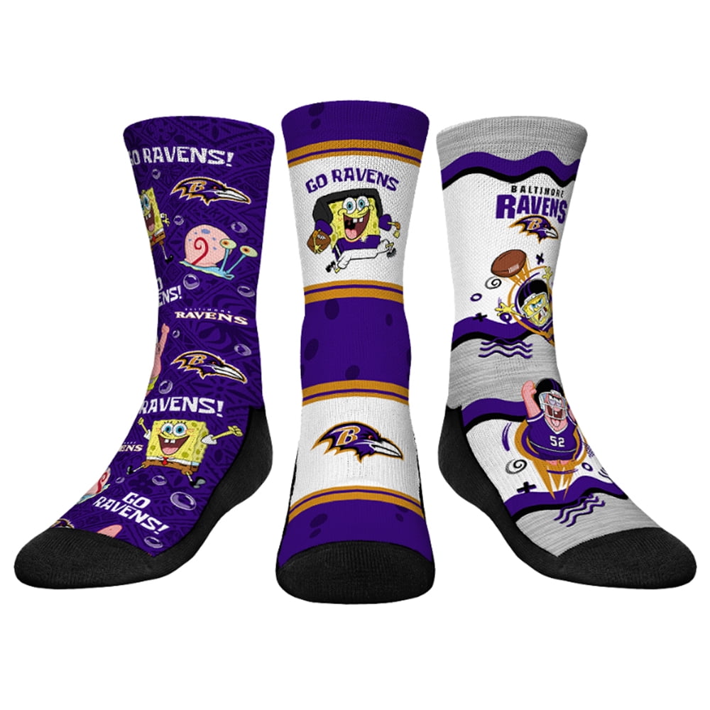 Youth Rock Em Socks Baltimore Ravens NFL x Nickelodeon Spongebob ...