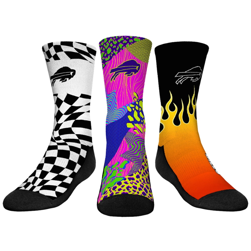 Youth Rock Em Socks Blue Buffalo Bills Team Vibes Three-Pack Crew Socks ...
