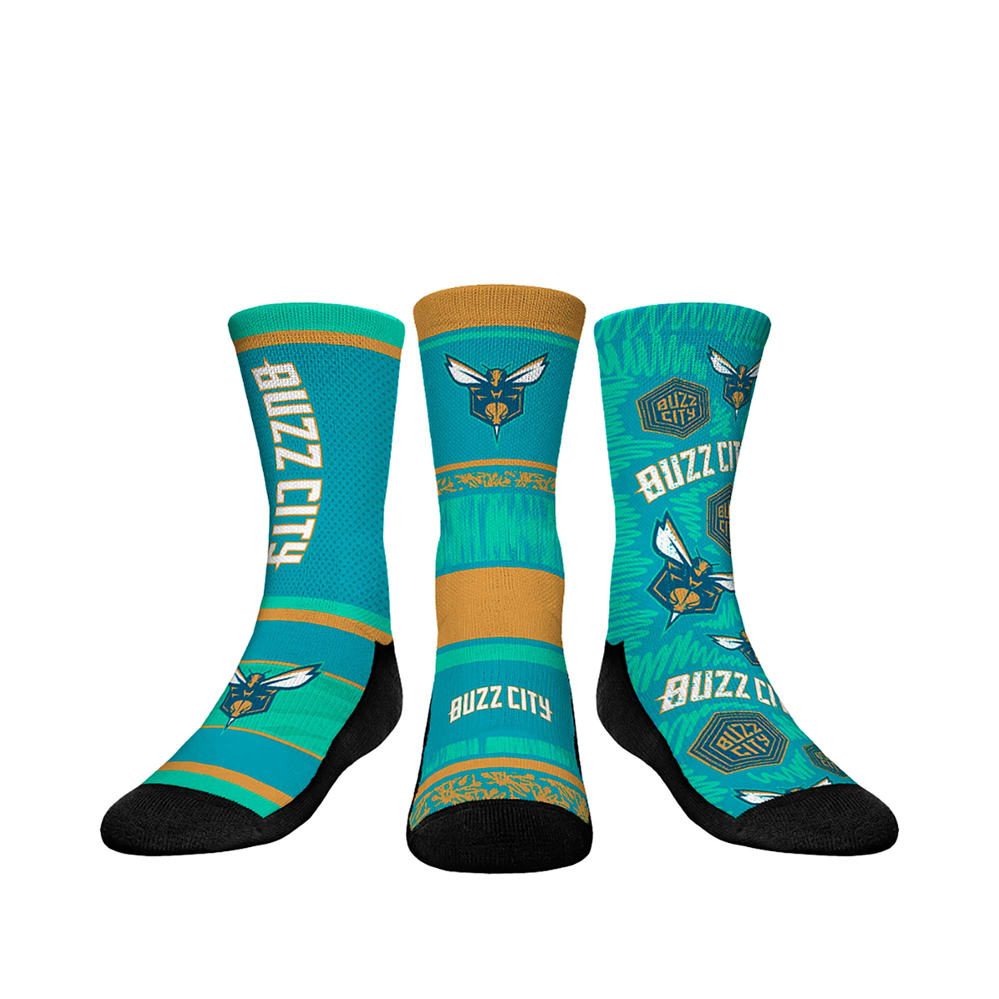 Youth Rock Em Socks Charlotte Hornets 2023/24 City Edition Three-Pack ...