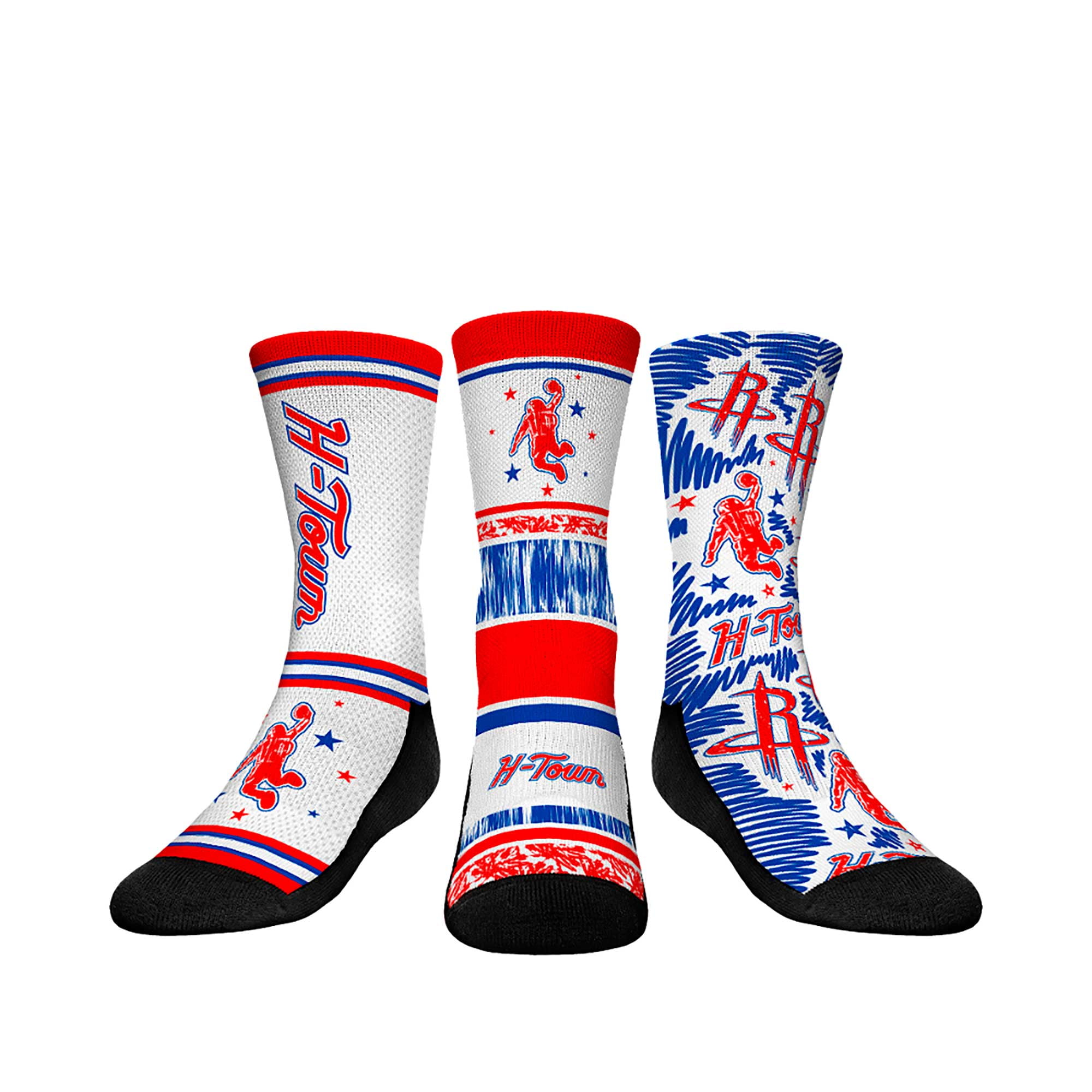 Youth Rock Em Socks Houston Rockets 2023/24 City Edition Three-Pack ...