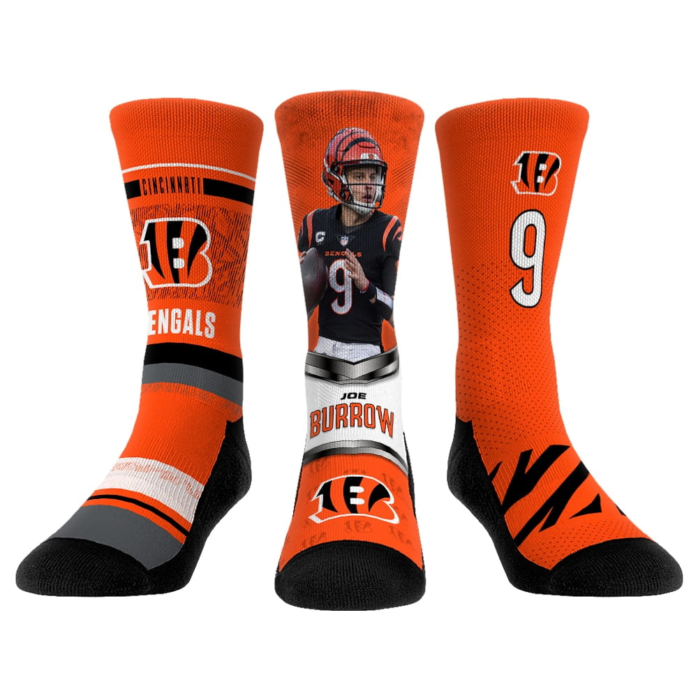 Rock Em Socks Youth Joe Burrow Cincinnati Bengals 3-Pack Crew Length ...