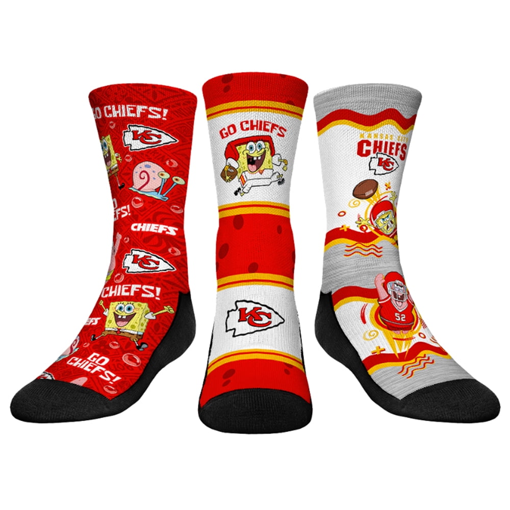 Youth Rock Em Socks Kansas City Chiefs NFL x Nickelodeon Spongebob ...