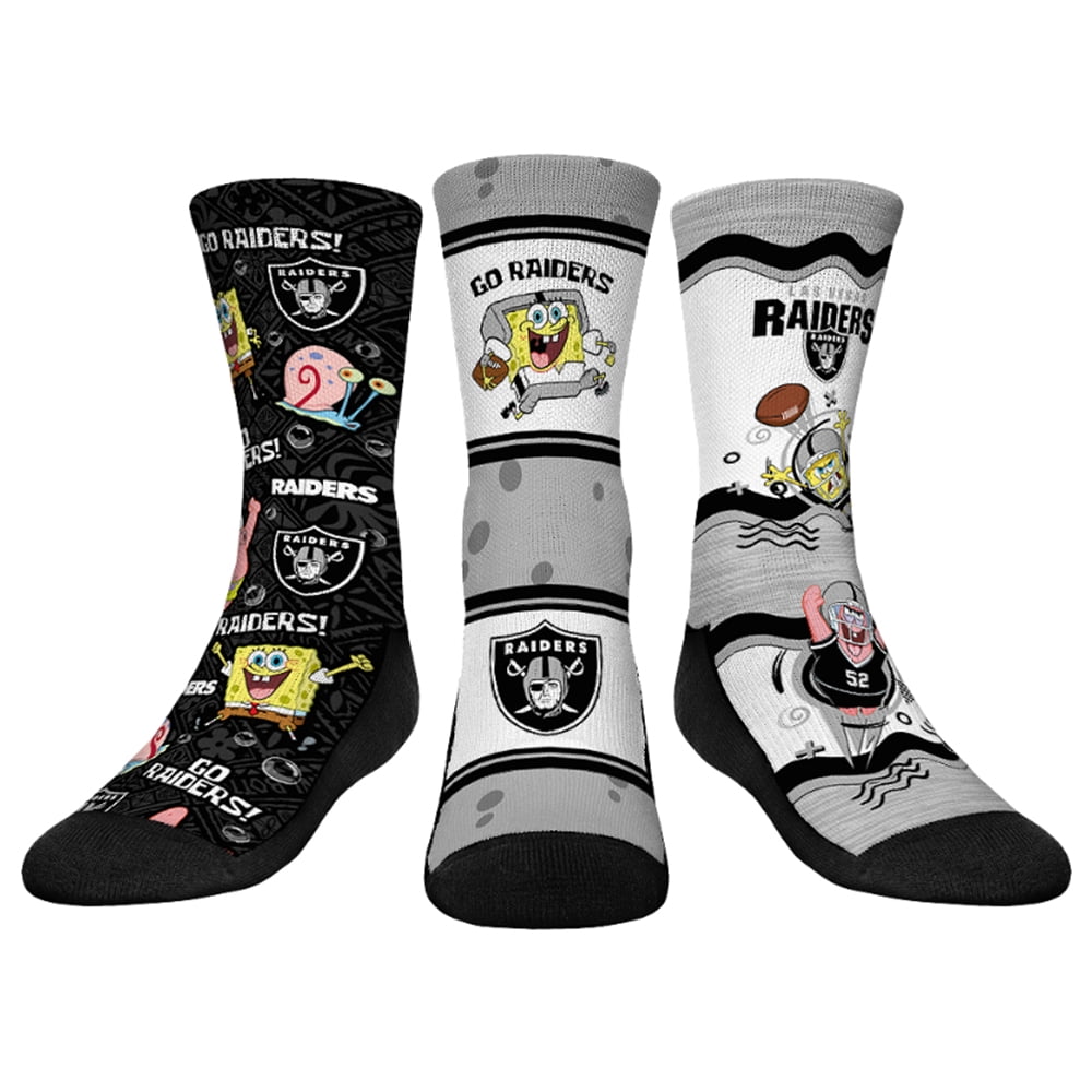 Youth Rock Em Socks Las Vegas Raiders NFL x Nickelodeon Spongebob ...
