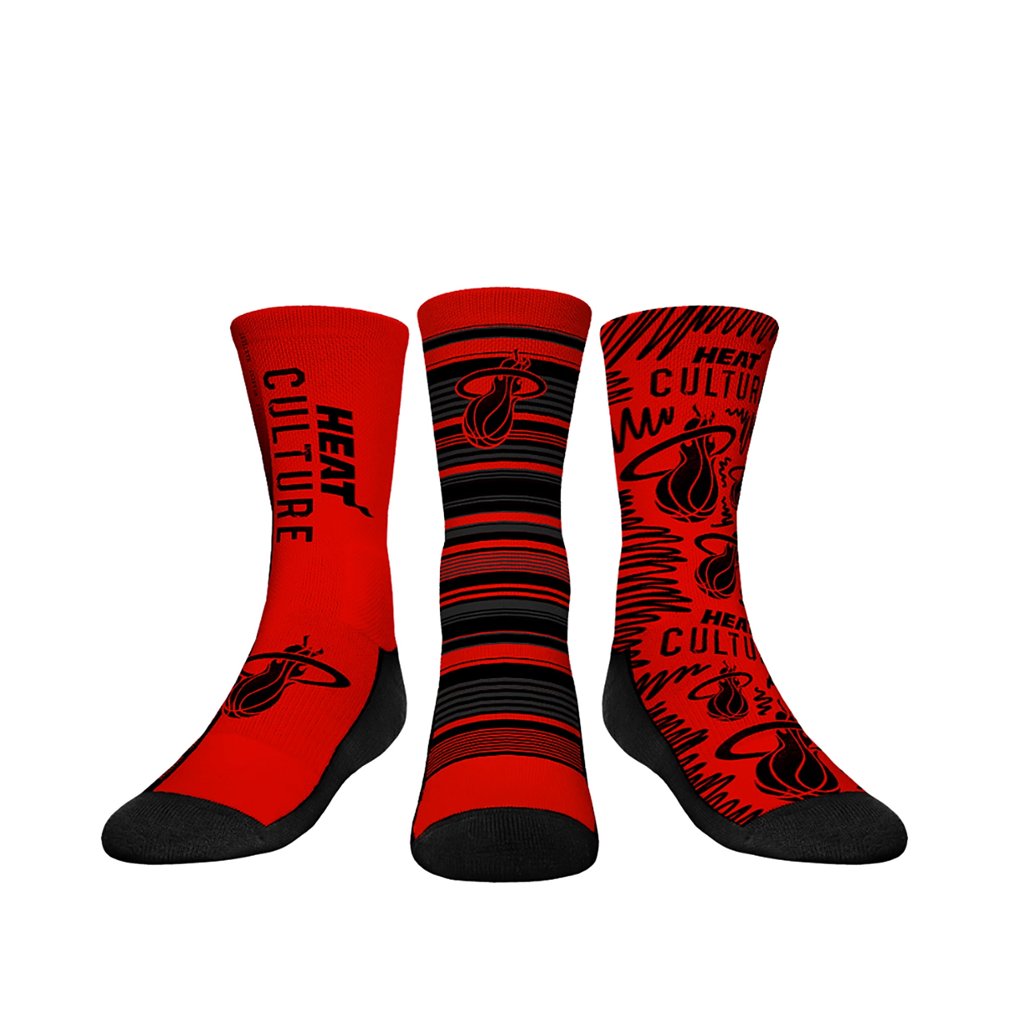 Youth Rock Em Socks Miami Heat 2024/25 City Edition Three-Pack Crew ...