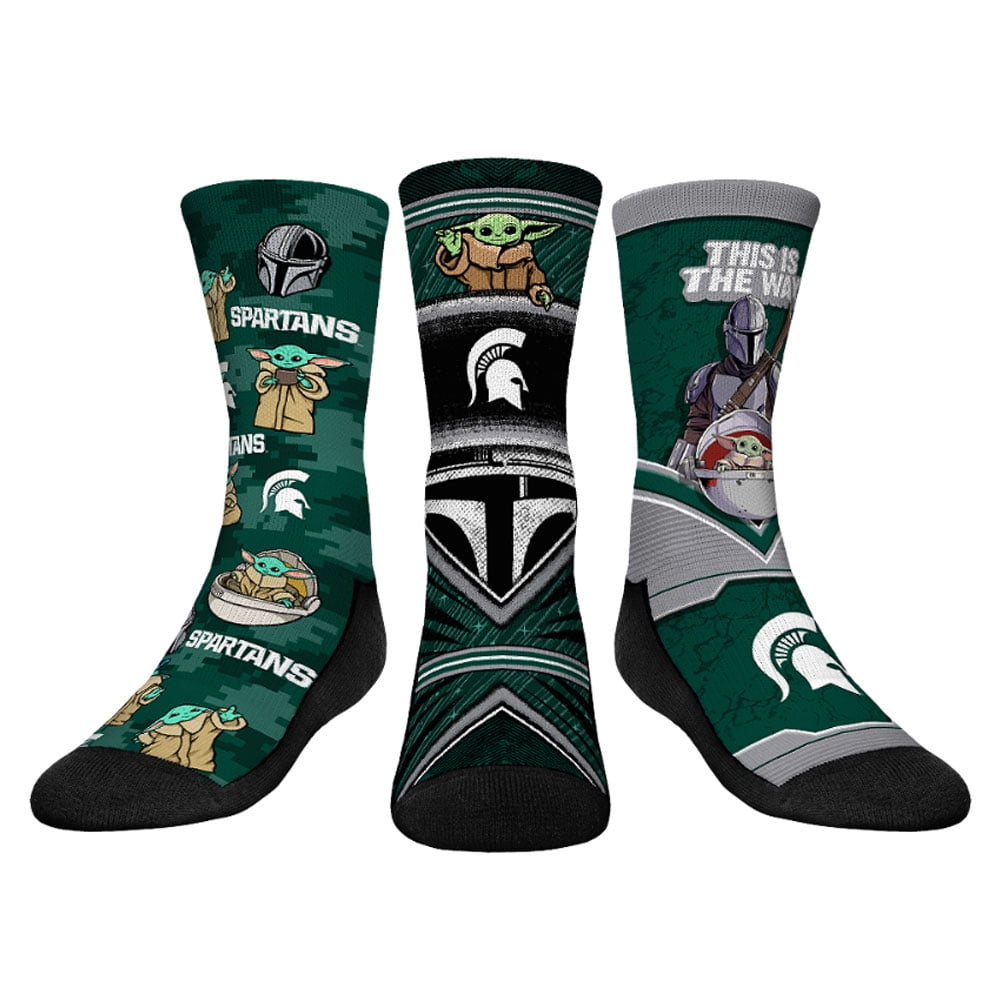 Youth Rock Em Socks Michigan State Spartans The Mandalorian 3-Pack Crew ...
