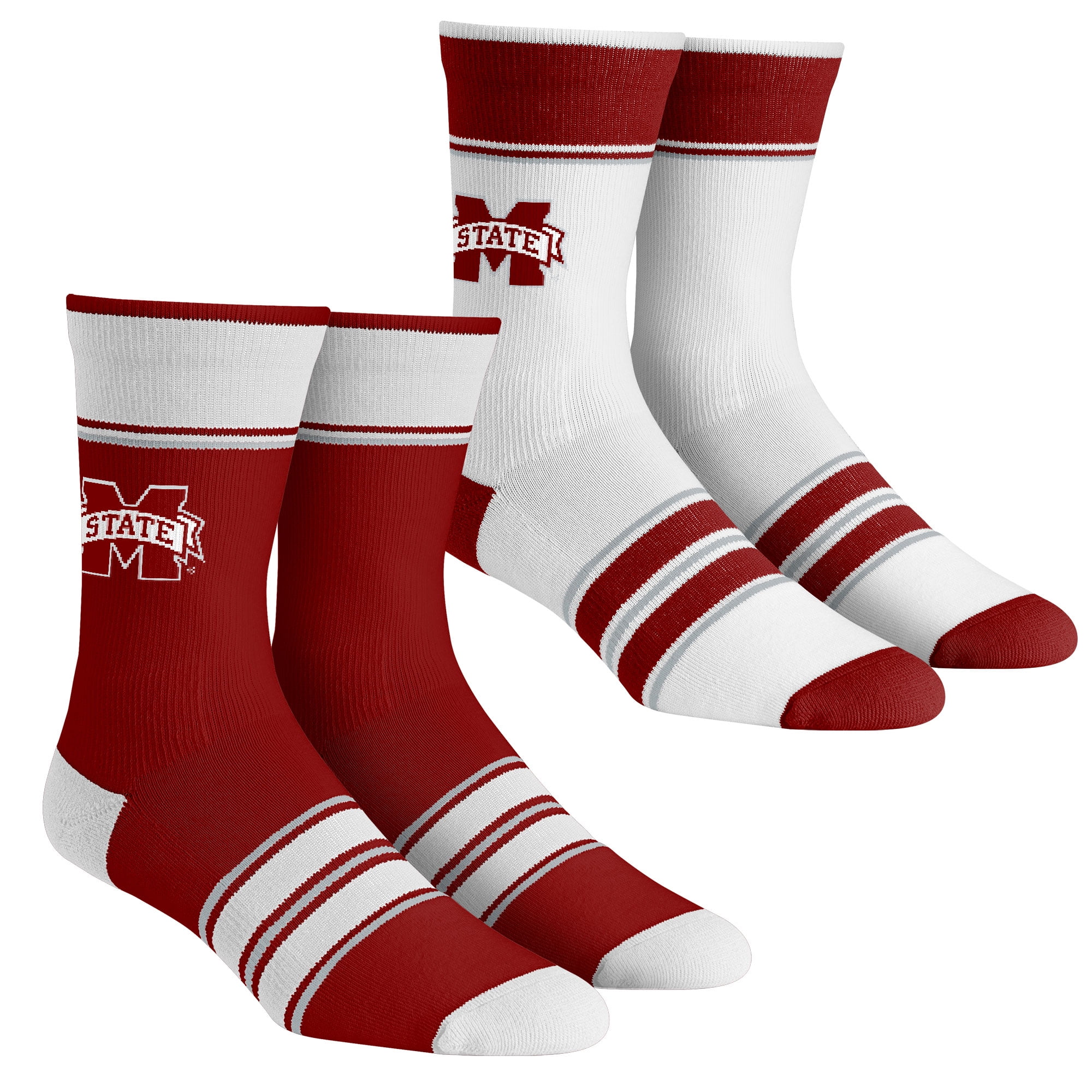 Youth Rock Em Socks Mississippi State Bulldogs Multi-Stripe 2-Pack Team ...