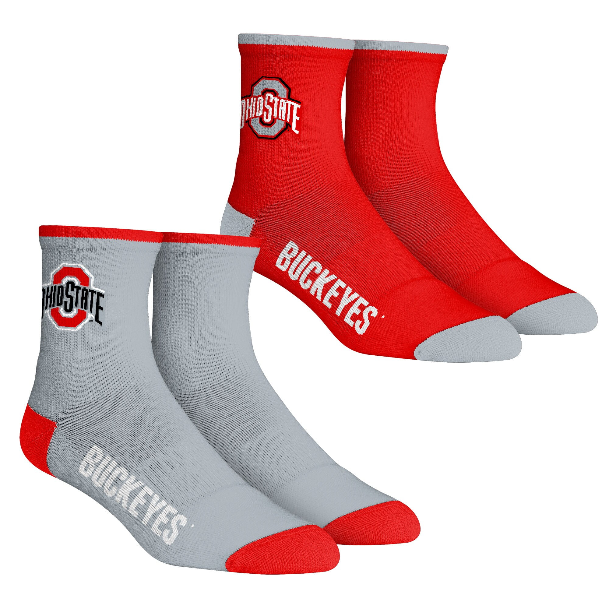 Rock Em Socks Ohio State Buckeyes Youth Quarter Length Sock Set, 2-Pack ...