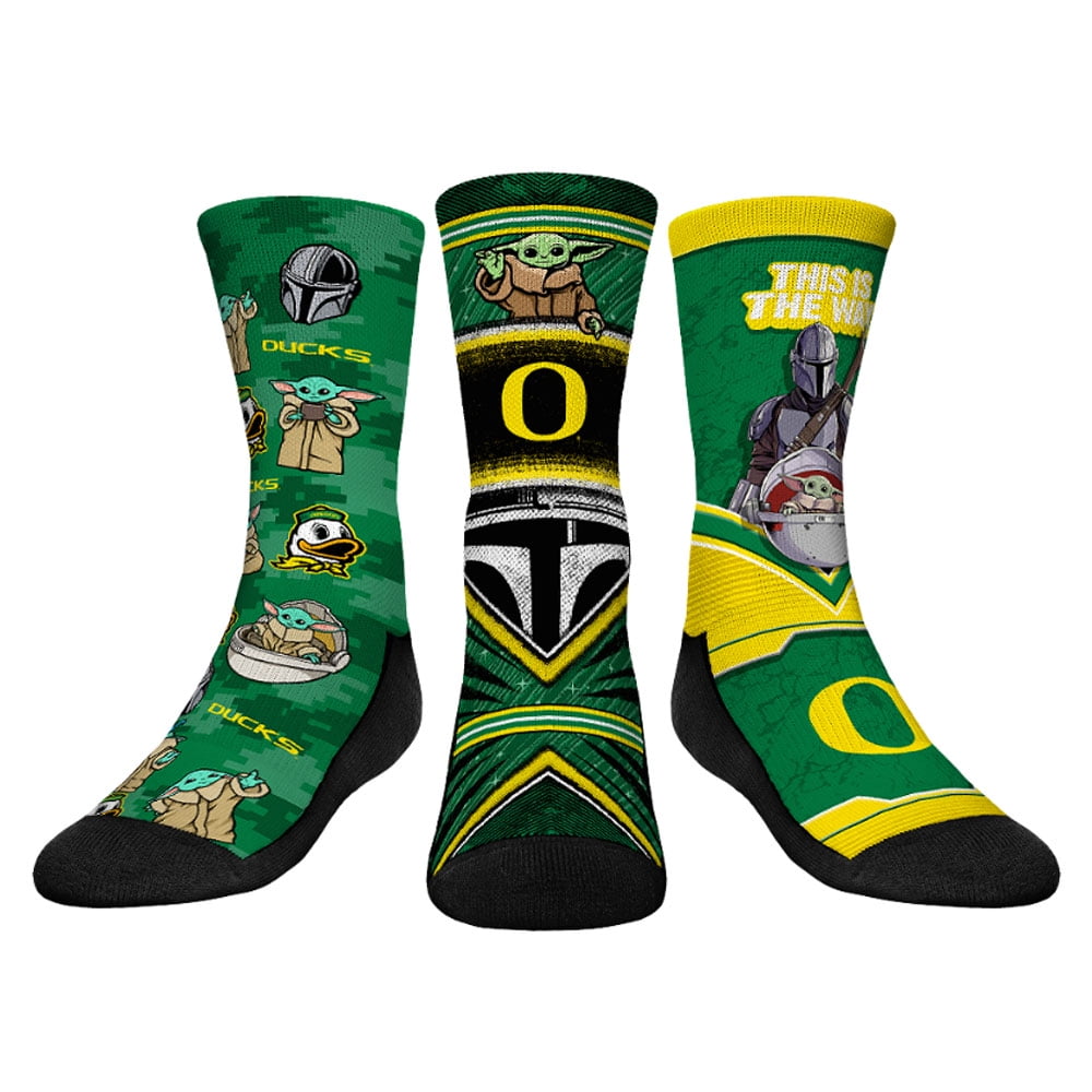 Youth Rock Em Socks Oregon Ducks The Mandalorian 3-Pack Crew Socks ...