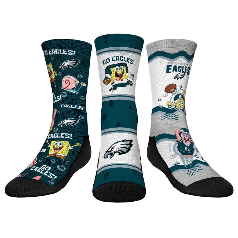Youth Rock Em Socks Philadelphia Eagles NFL x Nickelodeon Spongebob ...