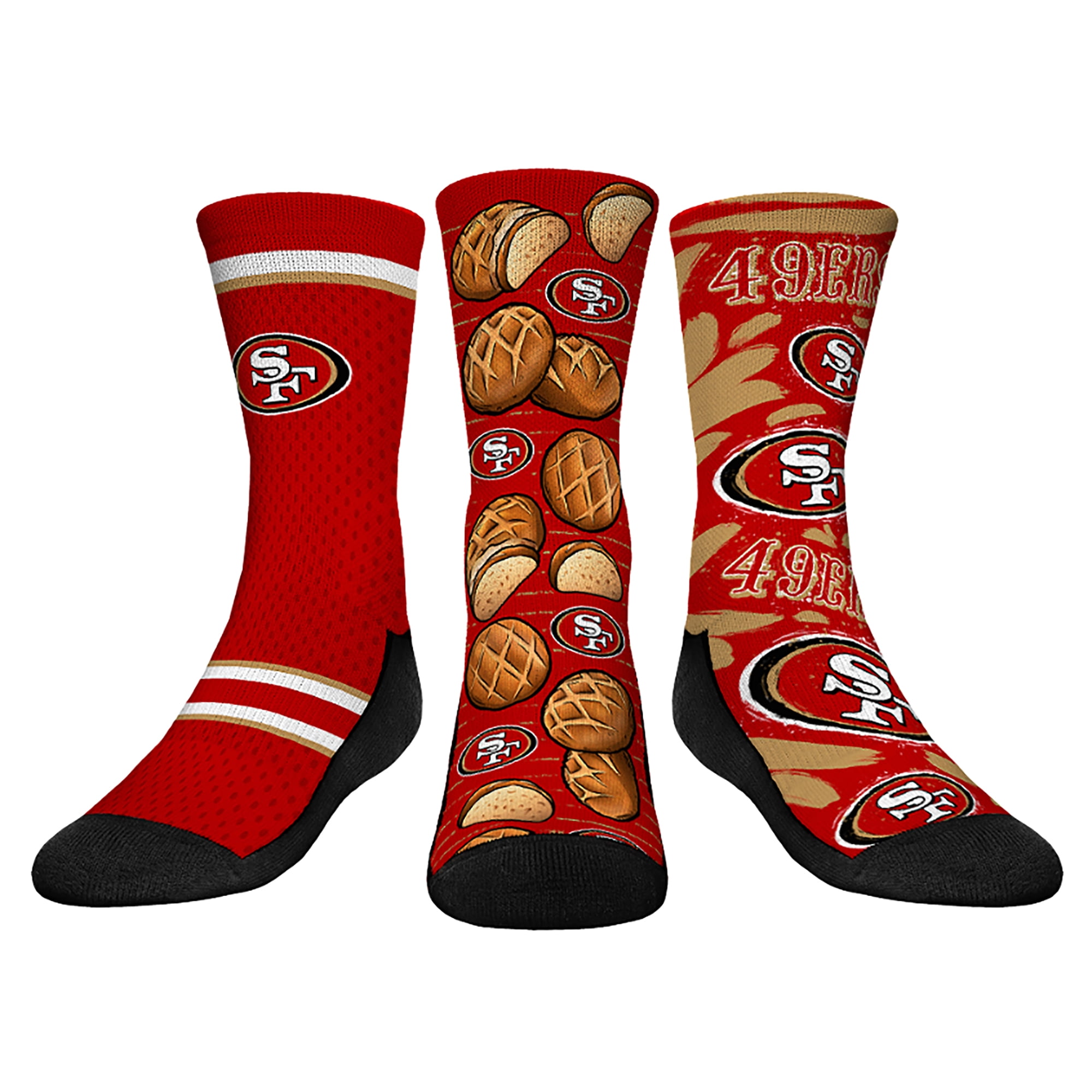 Youth Rock Em Socks San Francisco 49ers Fan Favorite Three-Pack Crew ...