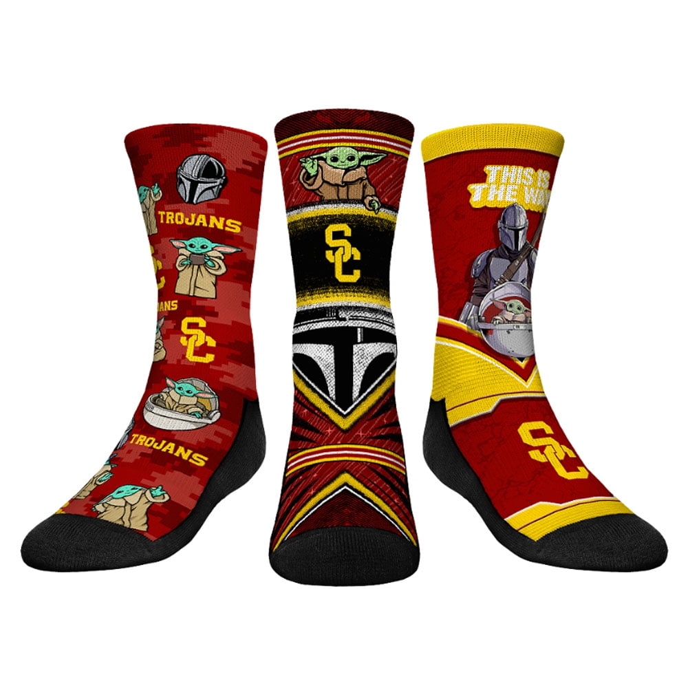 Youth Rock Em Socks USC Trojans The Mandalorian 3-Pack Crew Socks ...