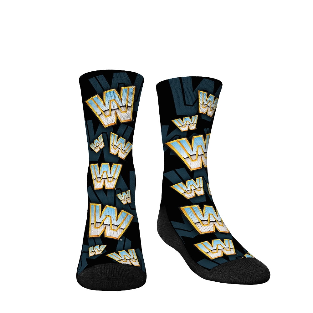 Youth Rock Em Socks WWE Throwback All-Over Crew Socks - Walmart.com