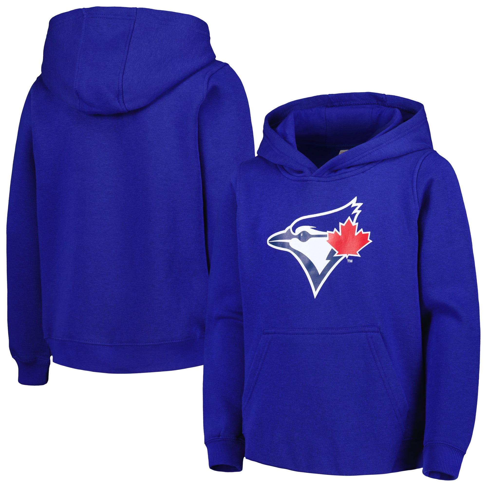 Youth Royal Toronto Blue Jays Team Primary Logo Pullover Hoodie ...