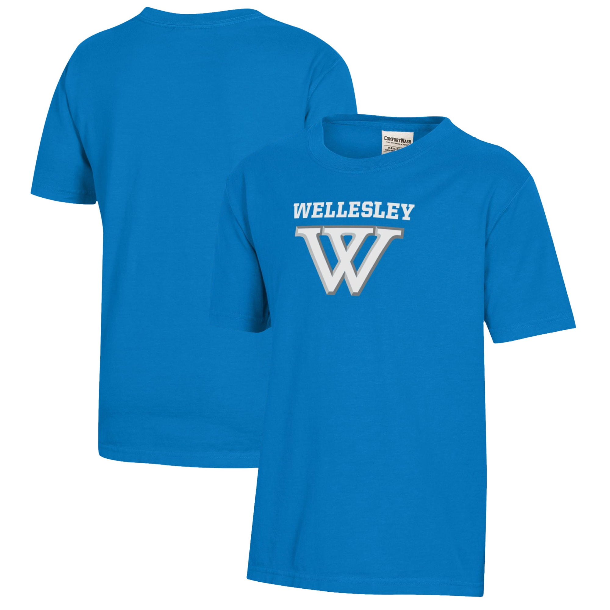 Youth Royal Wellesley Blue Logo Comfort Wash T-Shirt - Walmart.com