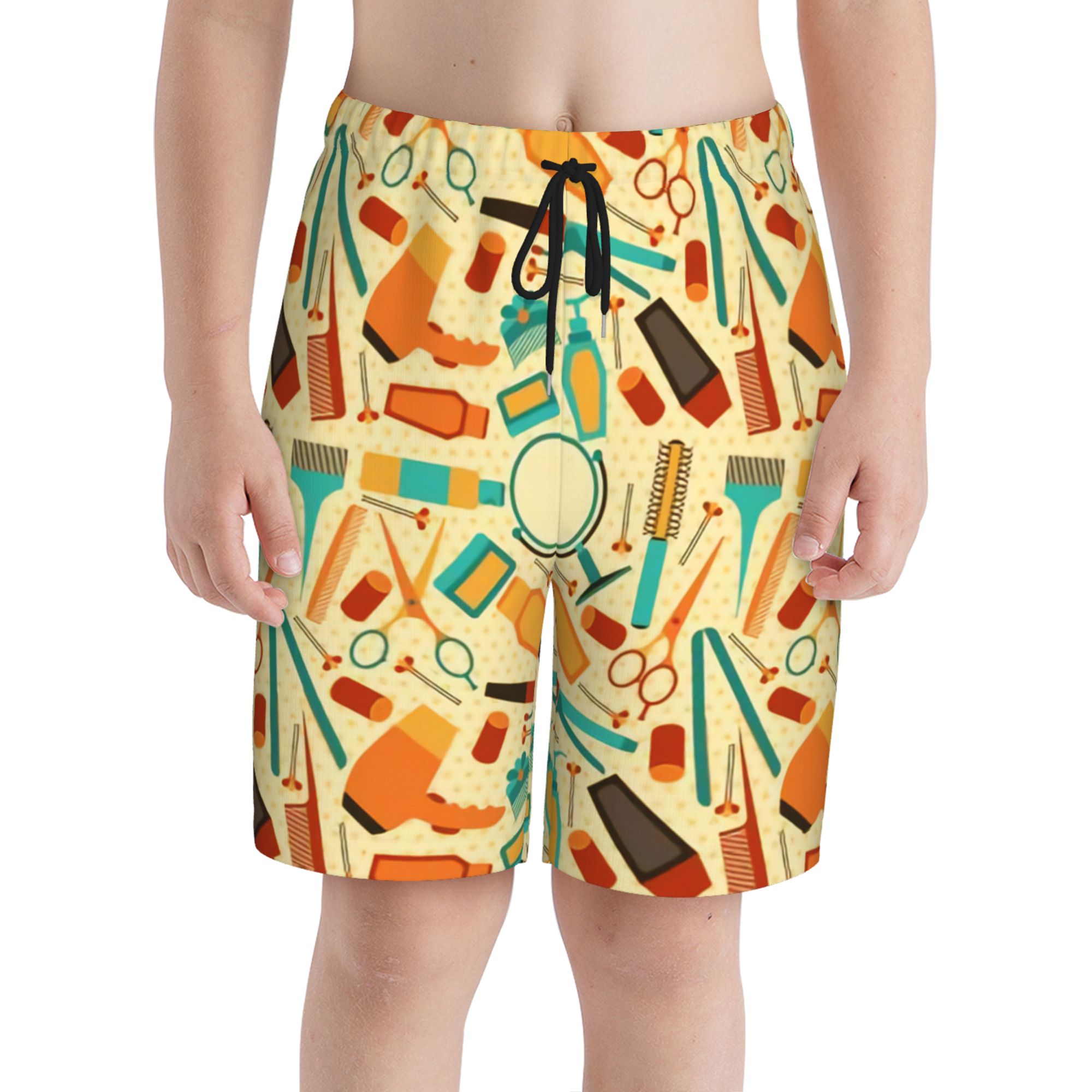 Youth'S Swim Trunks Barber And Hairdresser Tools Swim Shorts Print ...