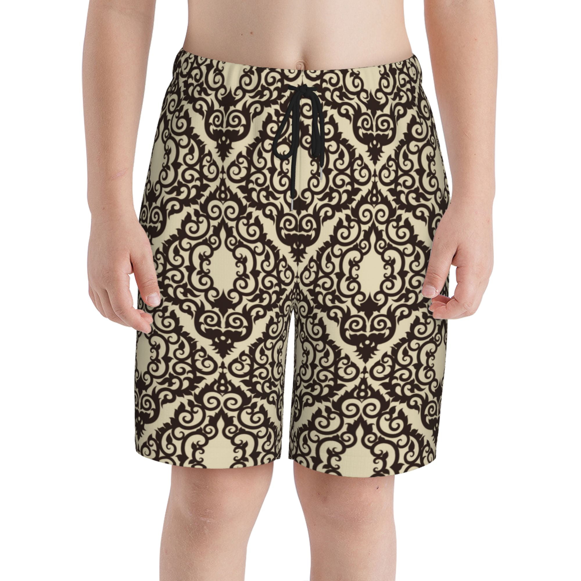 Youth'S Swim Trunks Flower Background Swim Shorts Print Beach Board ...