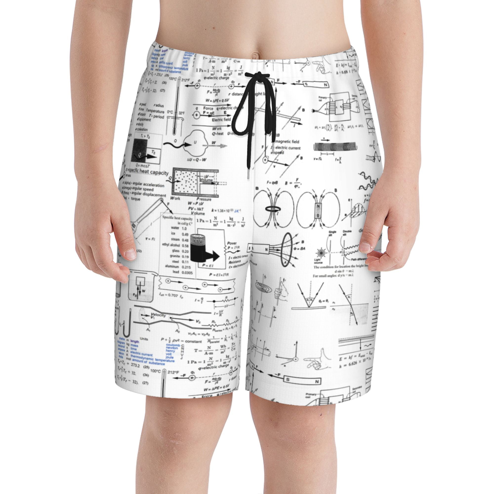 Youth'S Swim Trunks General Physics Formula Swim Shorts Print Beach ...